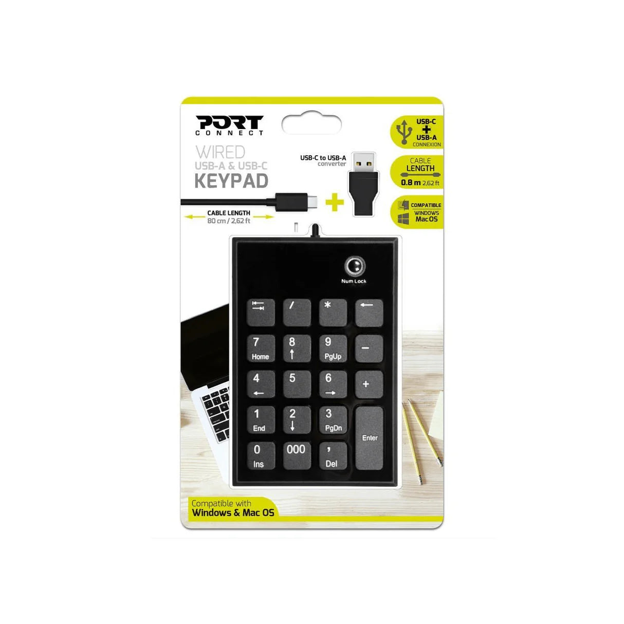 Port Numeric Keypad USB-C Wired | Techmarkit